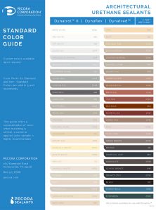 Color Charts – TB Philly, Inc Philadelphia’s Premier Waterproofing ...